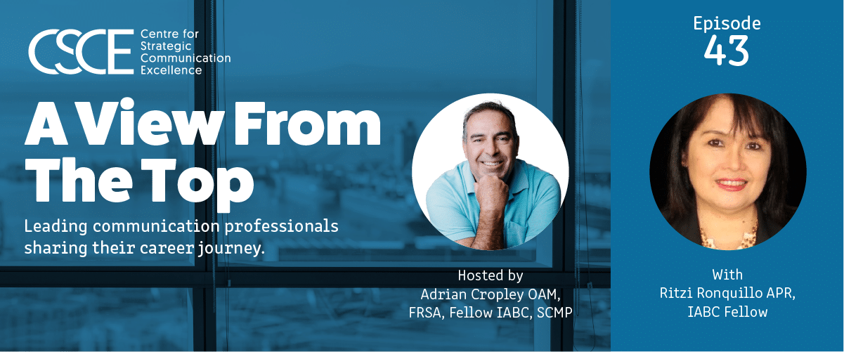 A View From The Top – Episode 43: Ritzi Villarico-Ronquillo, APR, IABC ...
